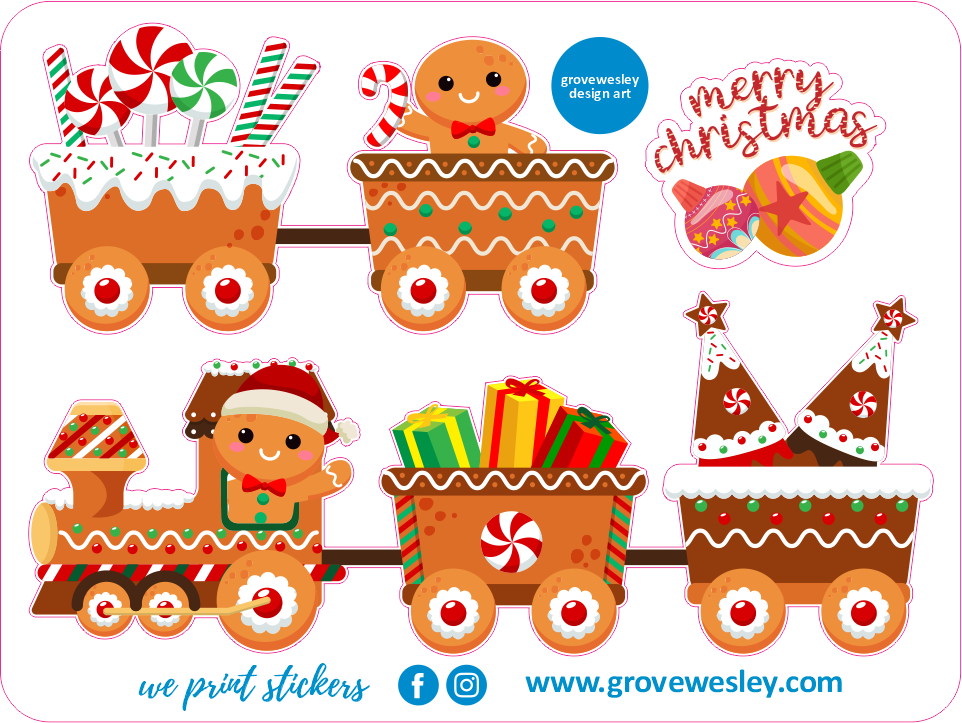 Christmas Stickers – Grove Wesley Design Art