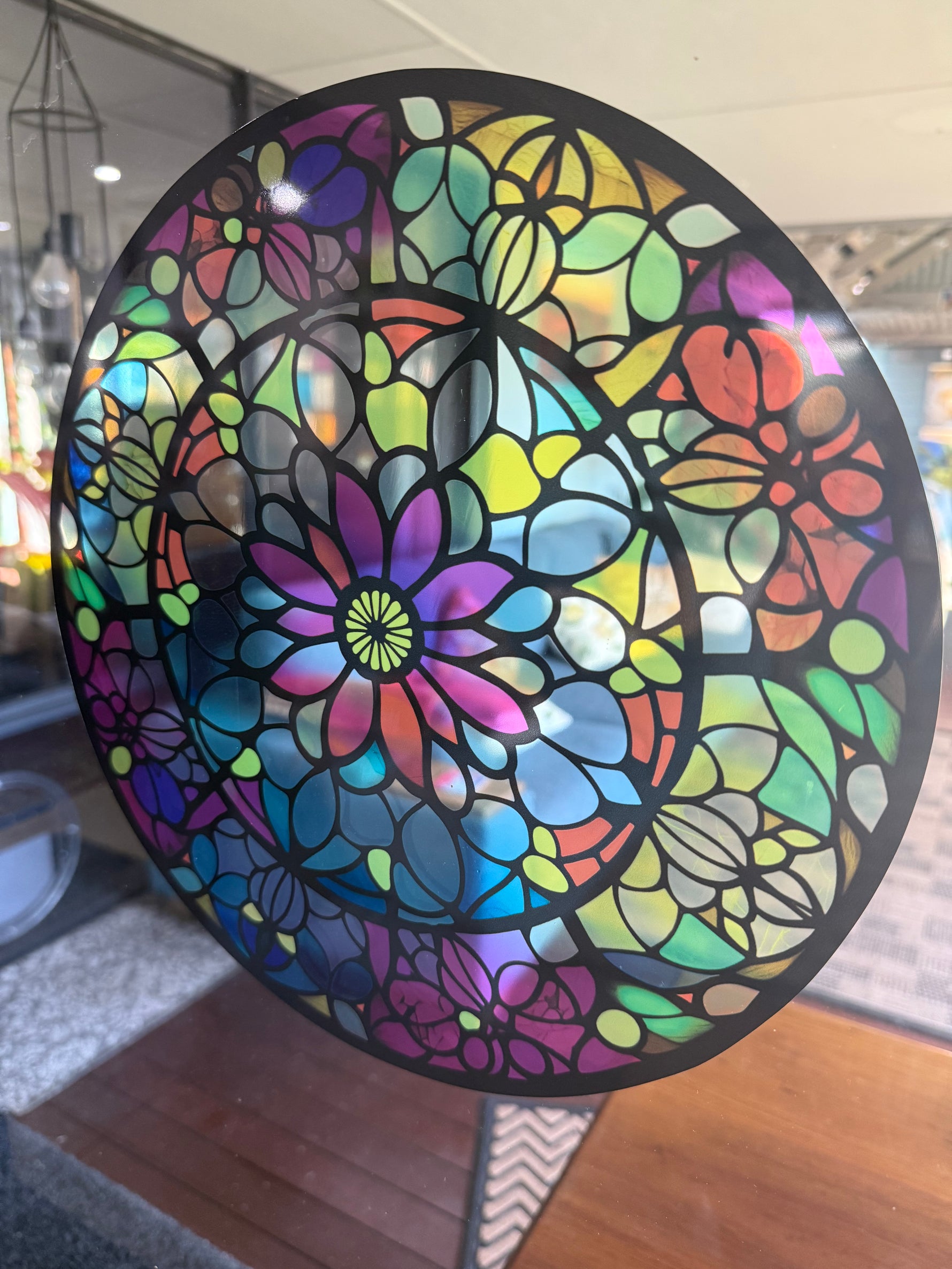 Stained glass window sticker – Grove Wesley Design Art