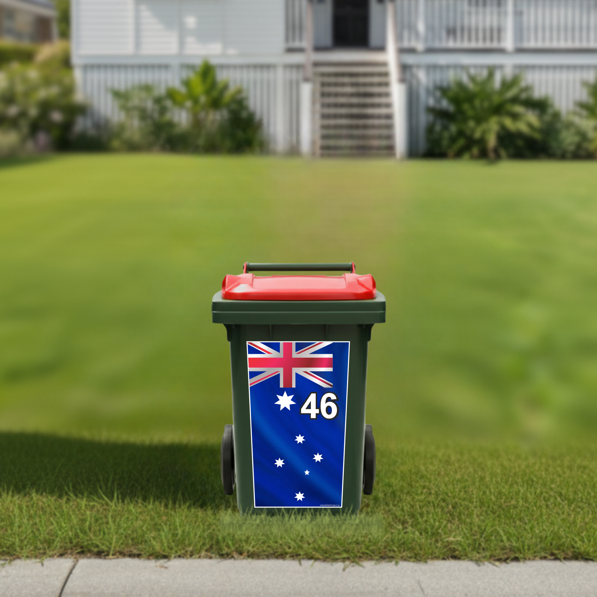 Australiana flag wheelie bin sticker – Grove Wesley Design Art