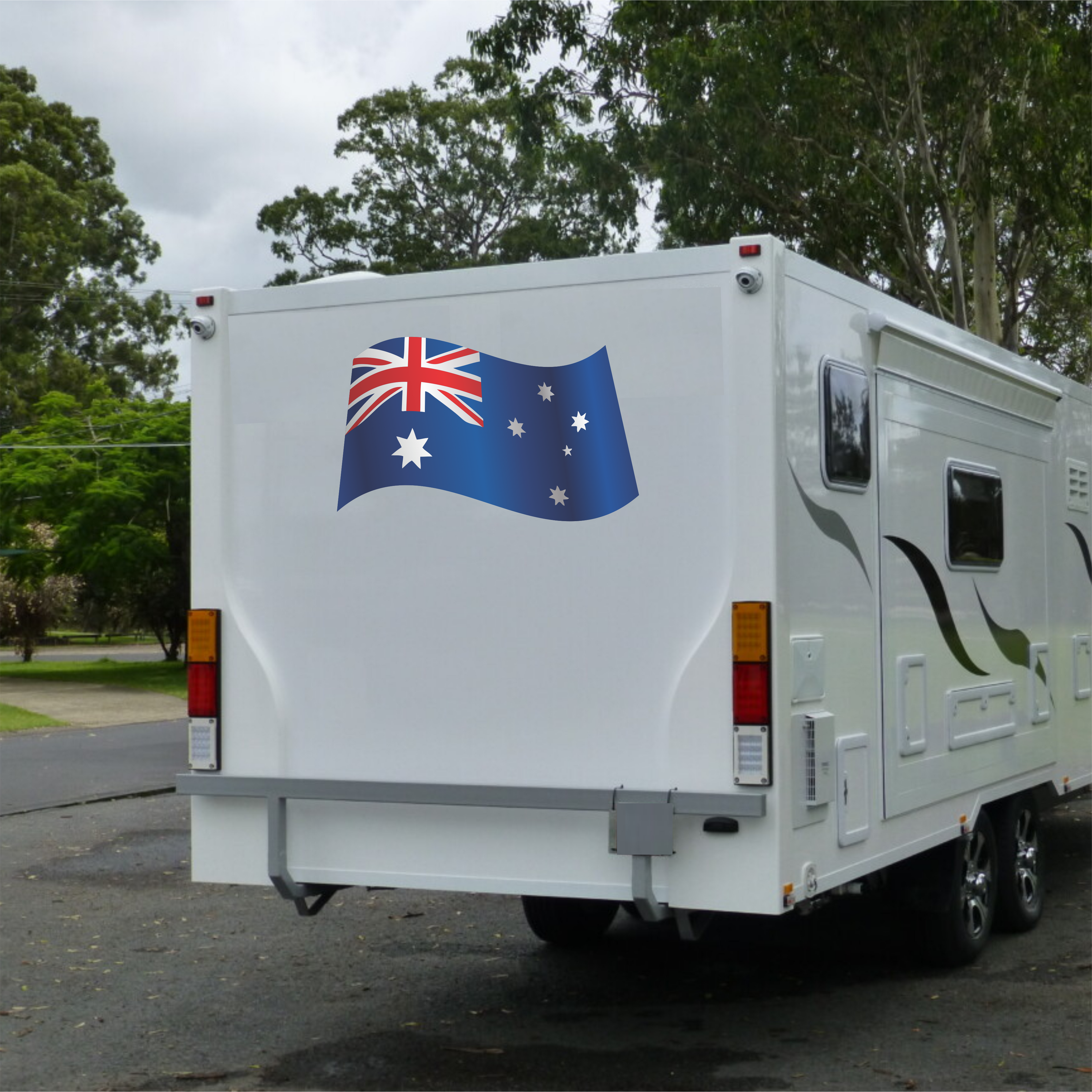 Australian flag sticker – Grove Wesley Design Art