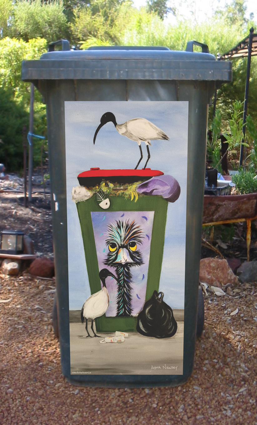 Bin chickens wheelie bin sticker – Grove Wesley Design Art