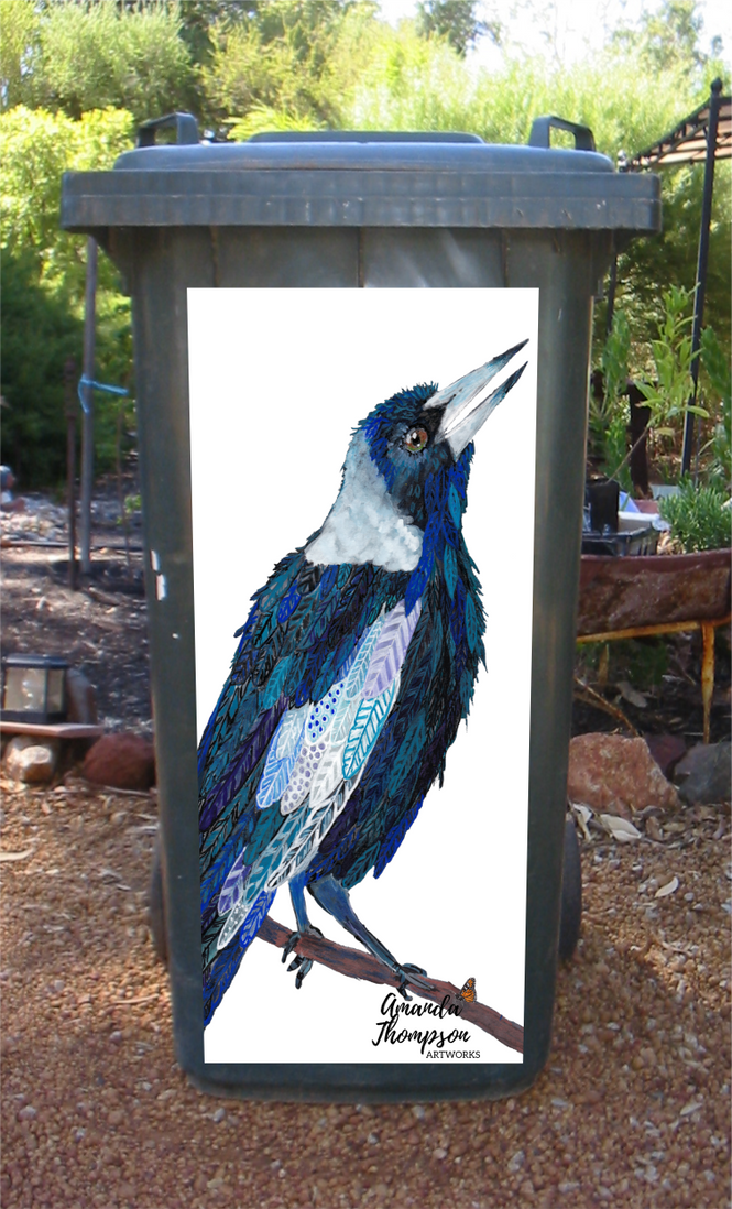 Wheelie bin stickers FUN and HUMOUR – Grove Wesley Design Art