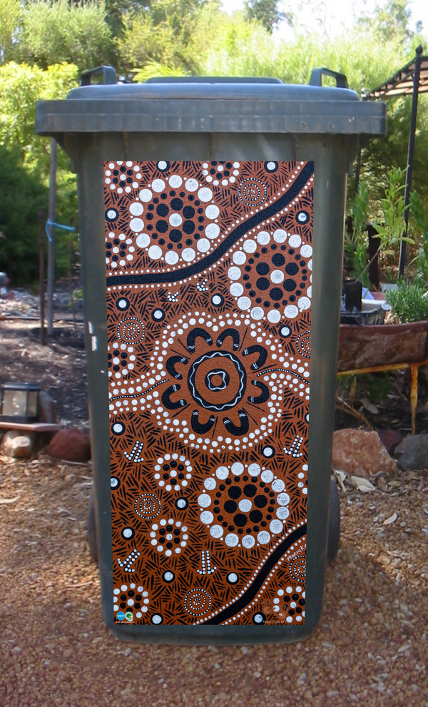 Noonga Boodja part 2 wheelie bin sticker – Grove Wesley Design Art