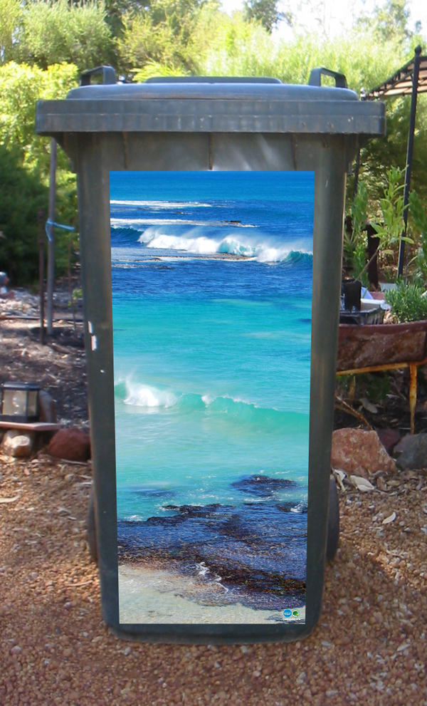 Ocean wheelie bin sticker – Grove Wesley Design Art