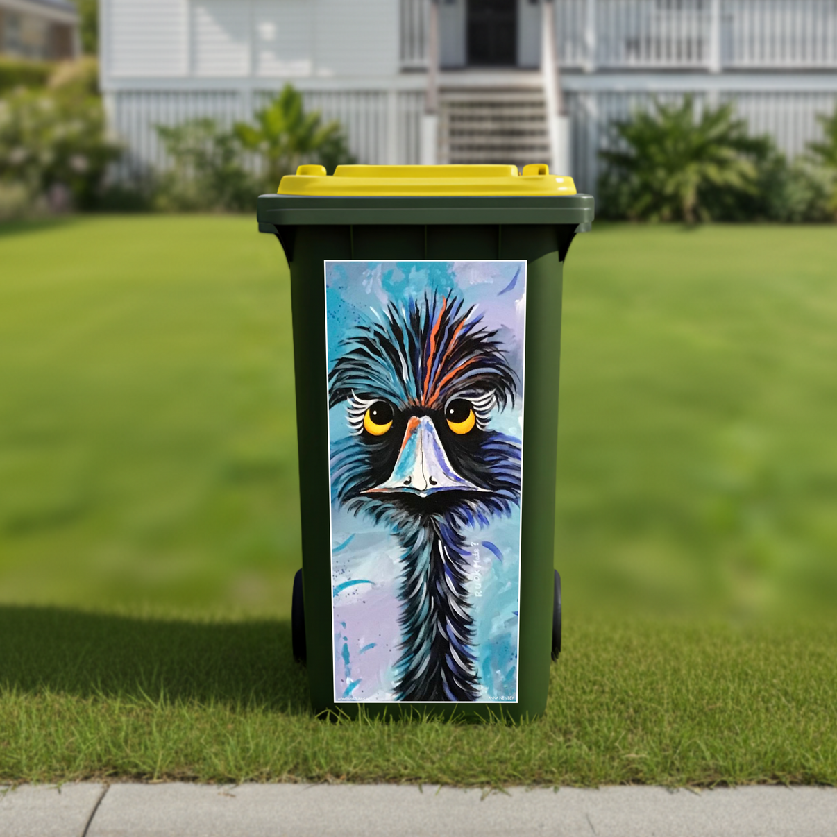 RU OK? wheelie bin sticker – Grove Wesley Design Art