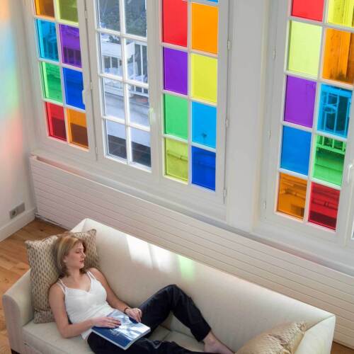 Cristal coloured window film – Grove Wesley Design Art