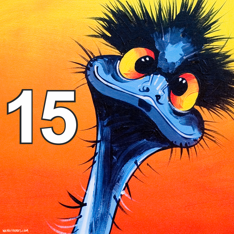 Stunned Emu house number panel – Grove Wesley Design Art