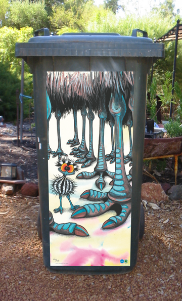 Wendy Binks Wheelie Bin Stickers – WA Exclusive – Grove Wesley Design Art